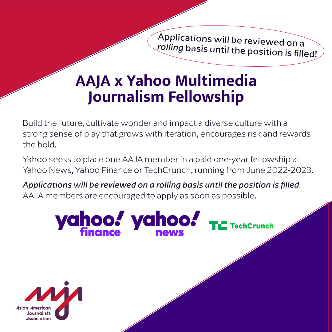 AAJA x Yahoo Multimedia Fellowship - UF College of Journalism and Communications