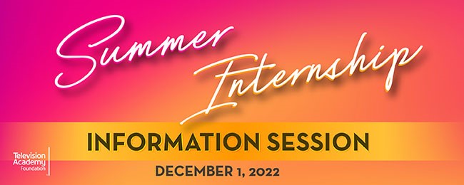 Television Academy Foundation Summer Internship Information Session - UF College of Journalism ...