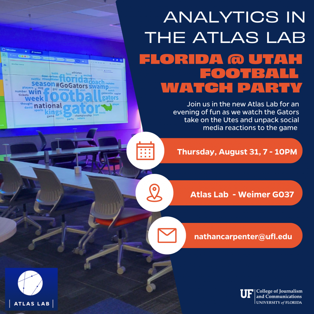 Analytics in the Atlas Lab - Florida @ Utah Football Watch Party - UF ...