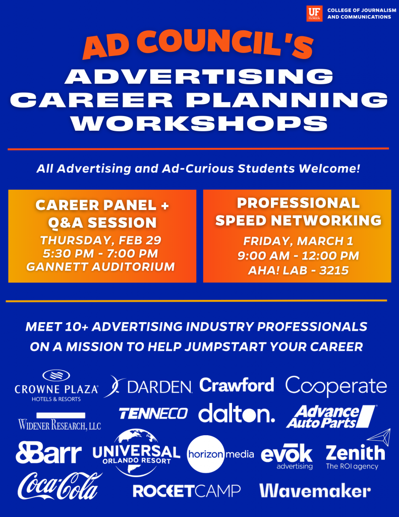 Ad Council's Upcoming Advertising Career Planning Workshops - UF ...